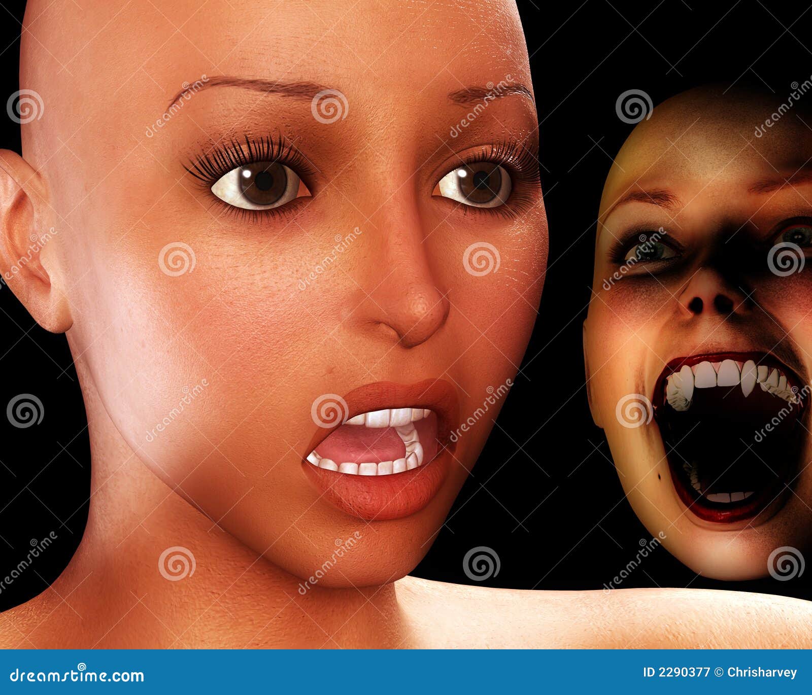 Terror of Horror stock illustration. Illustration of frightened - 2290377