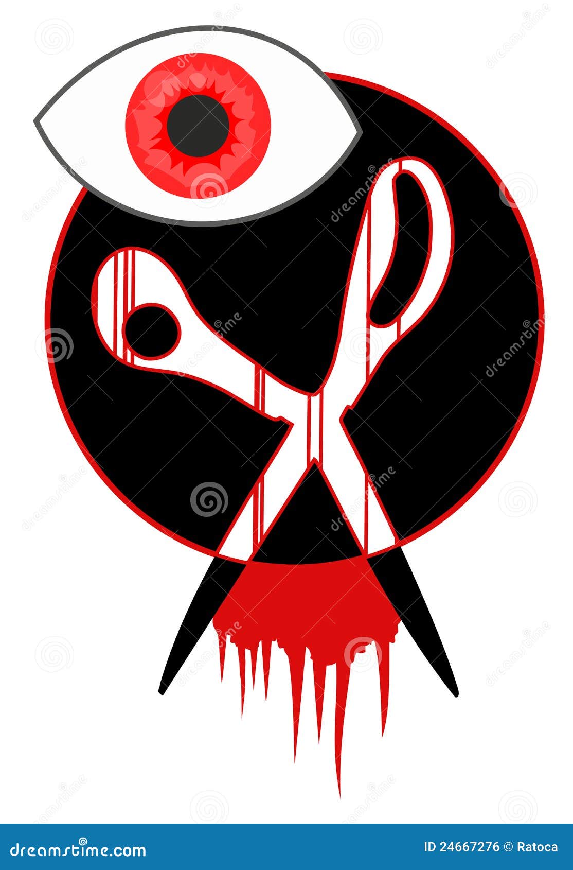 Terror icon stock vector. Illustration of leak, halloween - 24667276