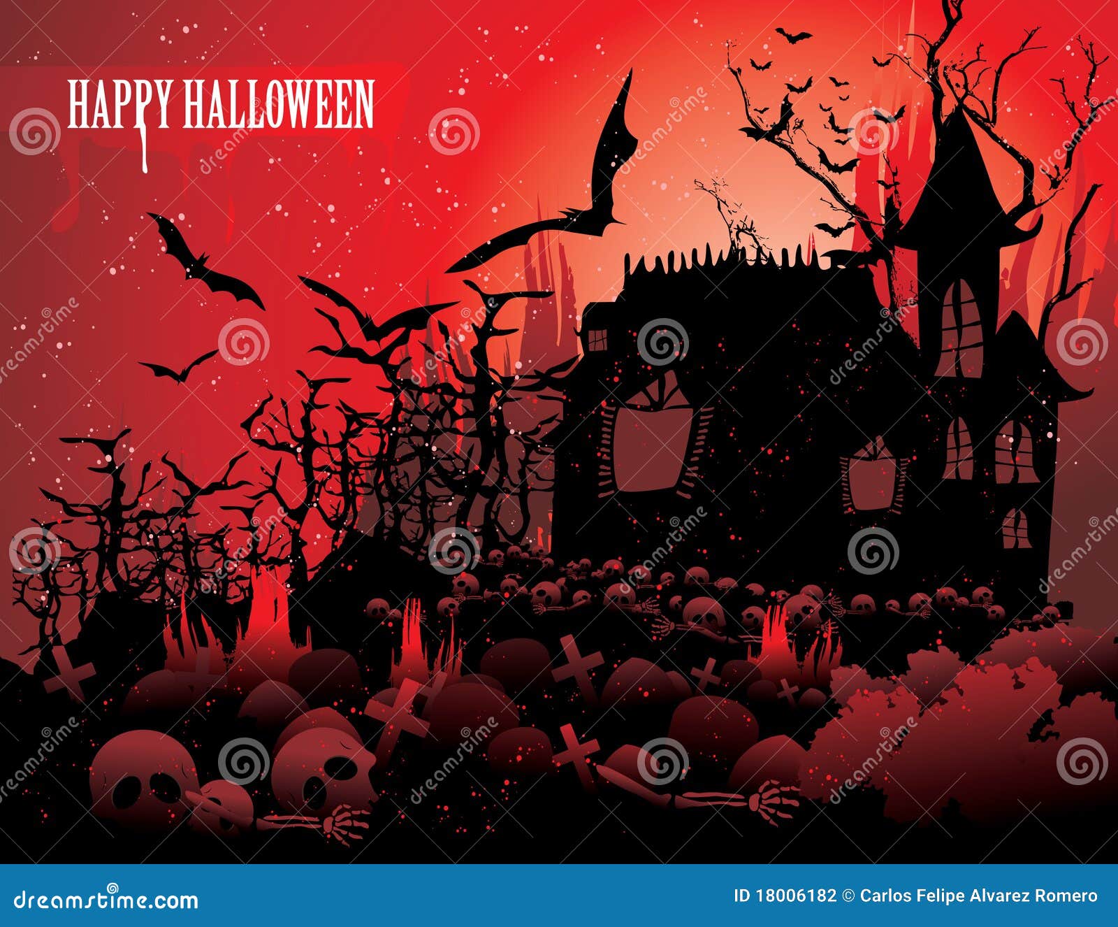 Terror landscape stock vector. Illustration of smile - 18006182