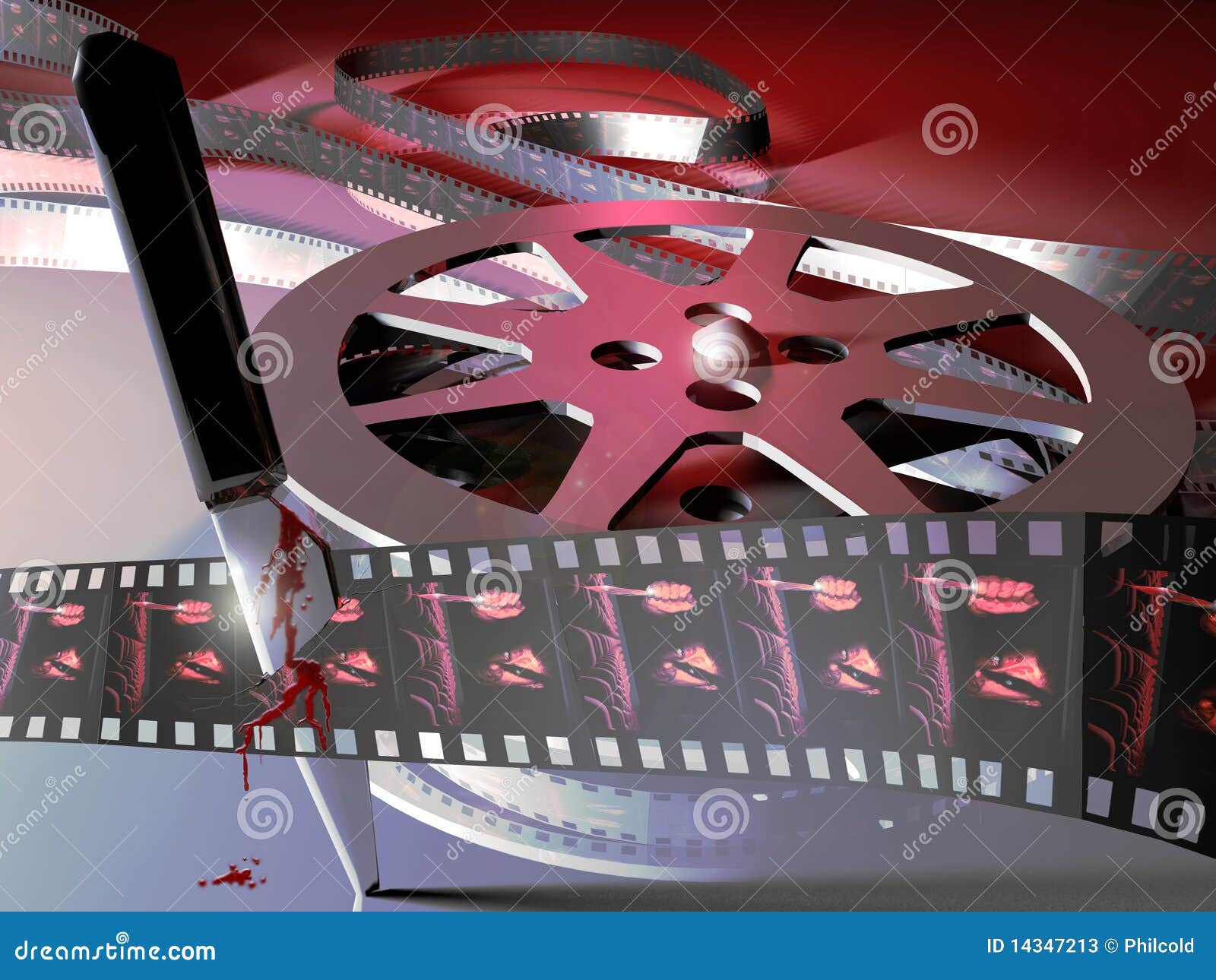 Terror movie stock illustration. Illustration of production - 14347213