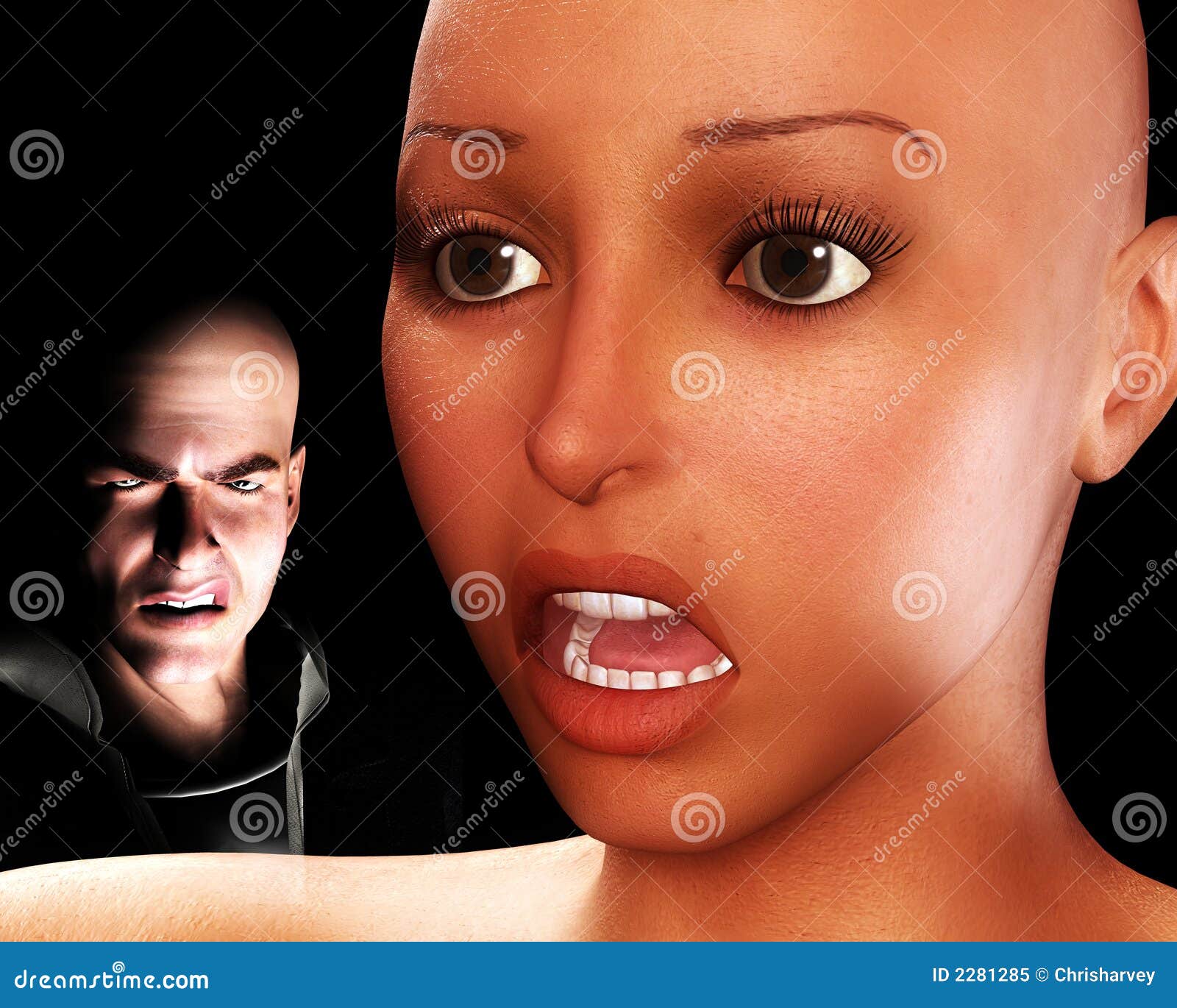 Terror of Mugging stock image. Image of horrifying, fear - 2281285