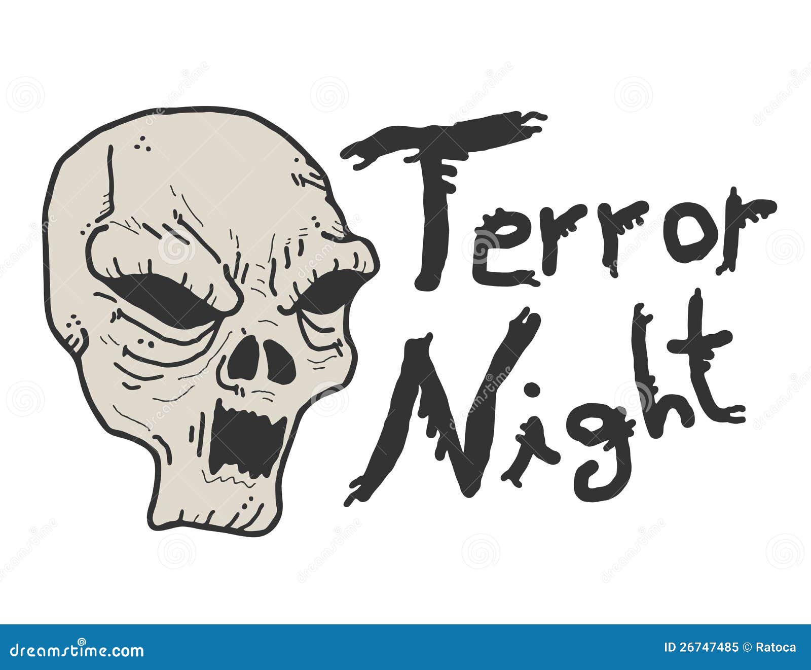 Terror night skull stock vector. Illustration of halloween - 26747485