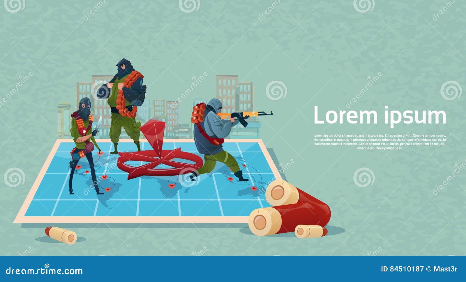 Terrorism Armed Terrorist Black Mask Hold Weapon Machine Gun Planning ...