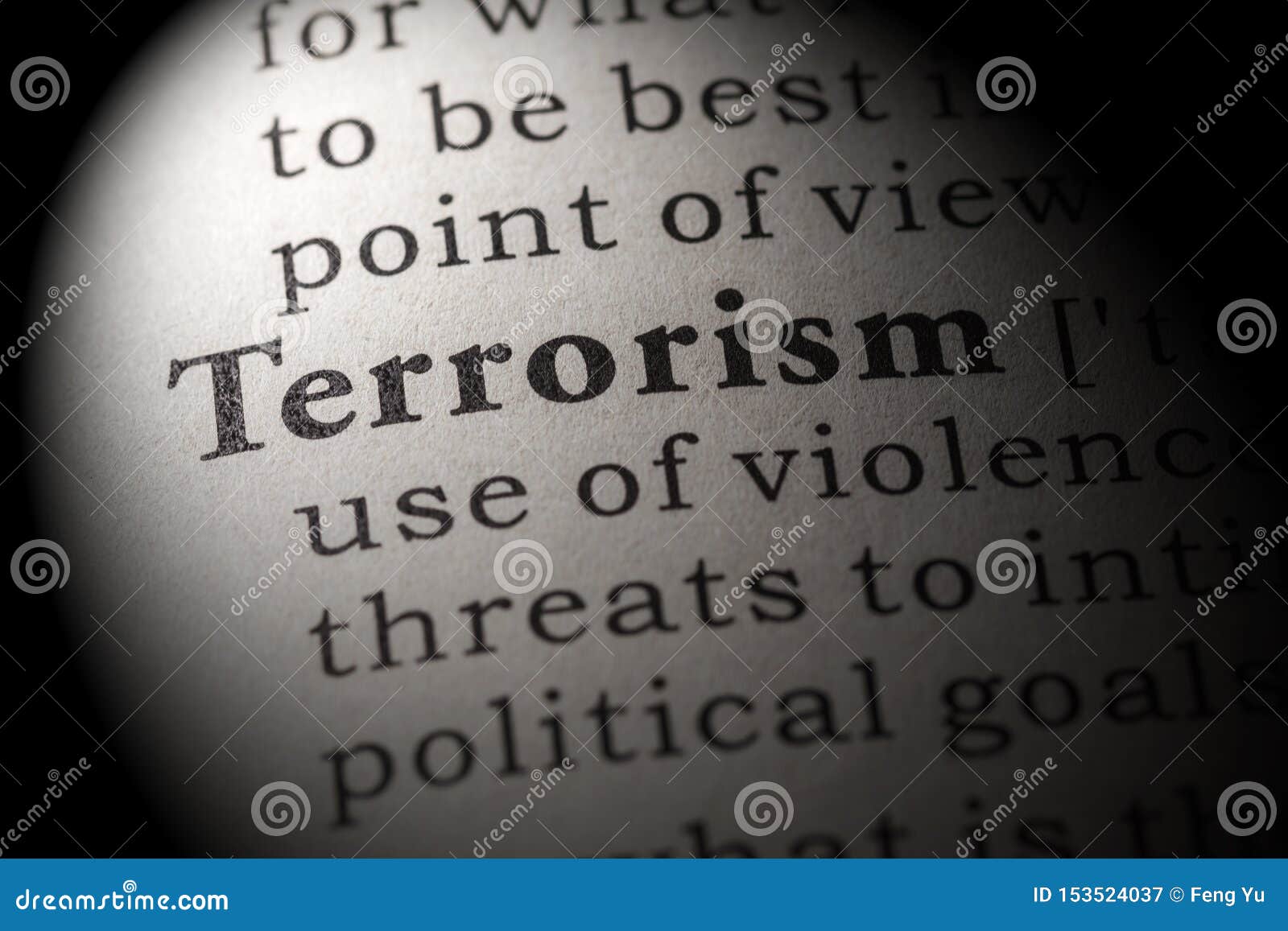 Definition of the Word Terrorism Stock Image - Image of book, paper ...