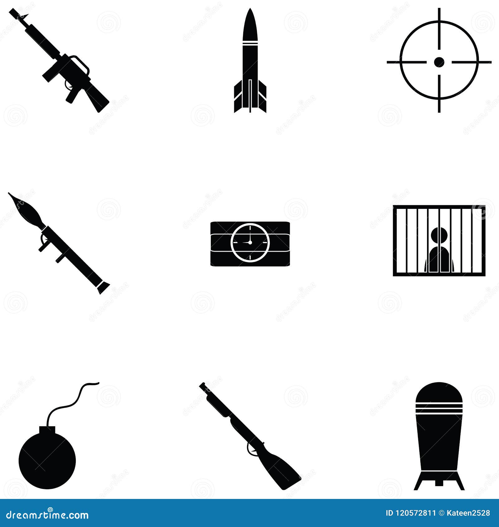 Terrorism icon set stock vector. Illustration of bomber - 120572811