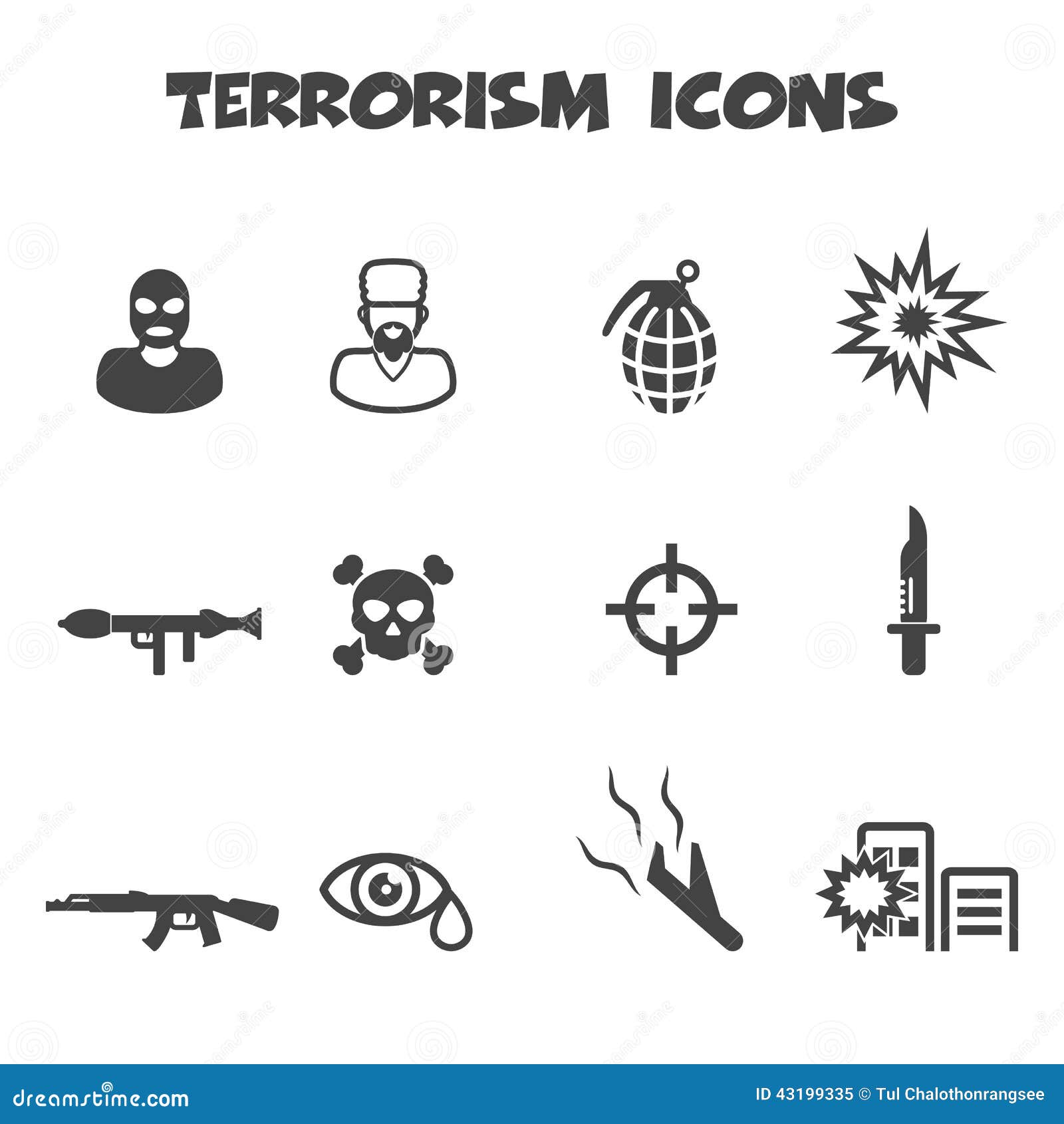 Terrorism Icons. Vector Illustration. Stock Photo | CartoonDealer.com ...