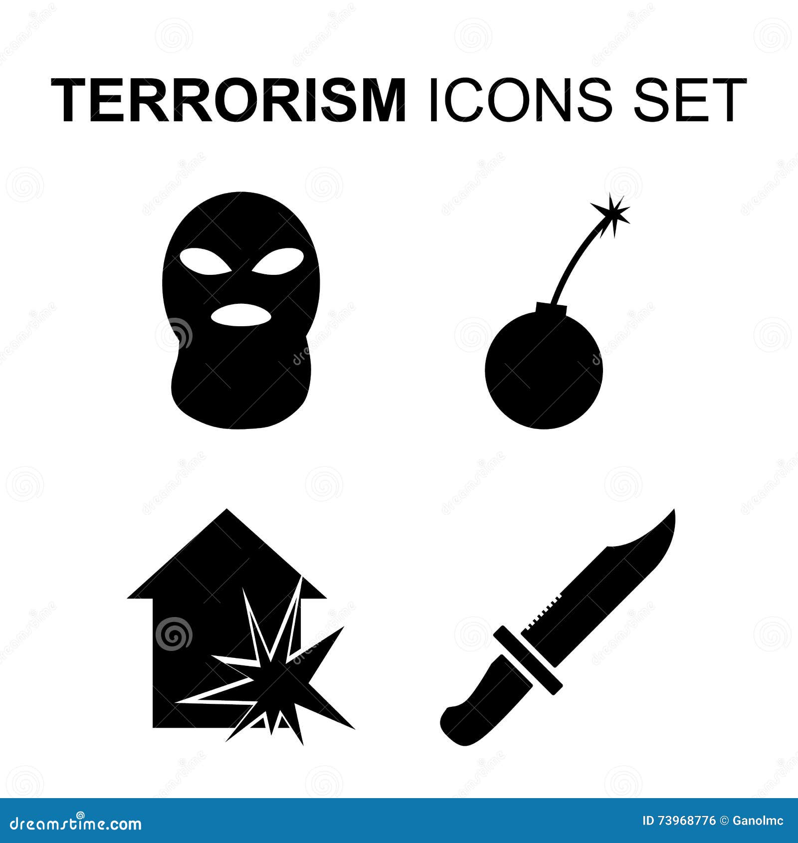 Terrorism Icons. Vector Illustration. Stock Photo | CartoonDealer.com ...