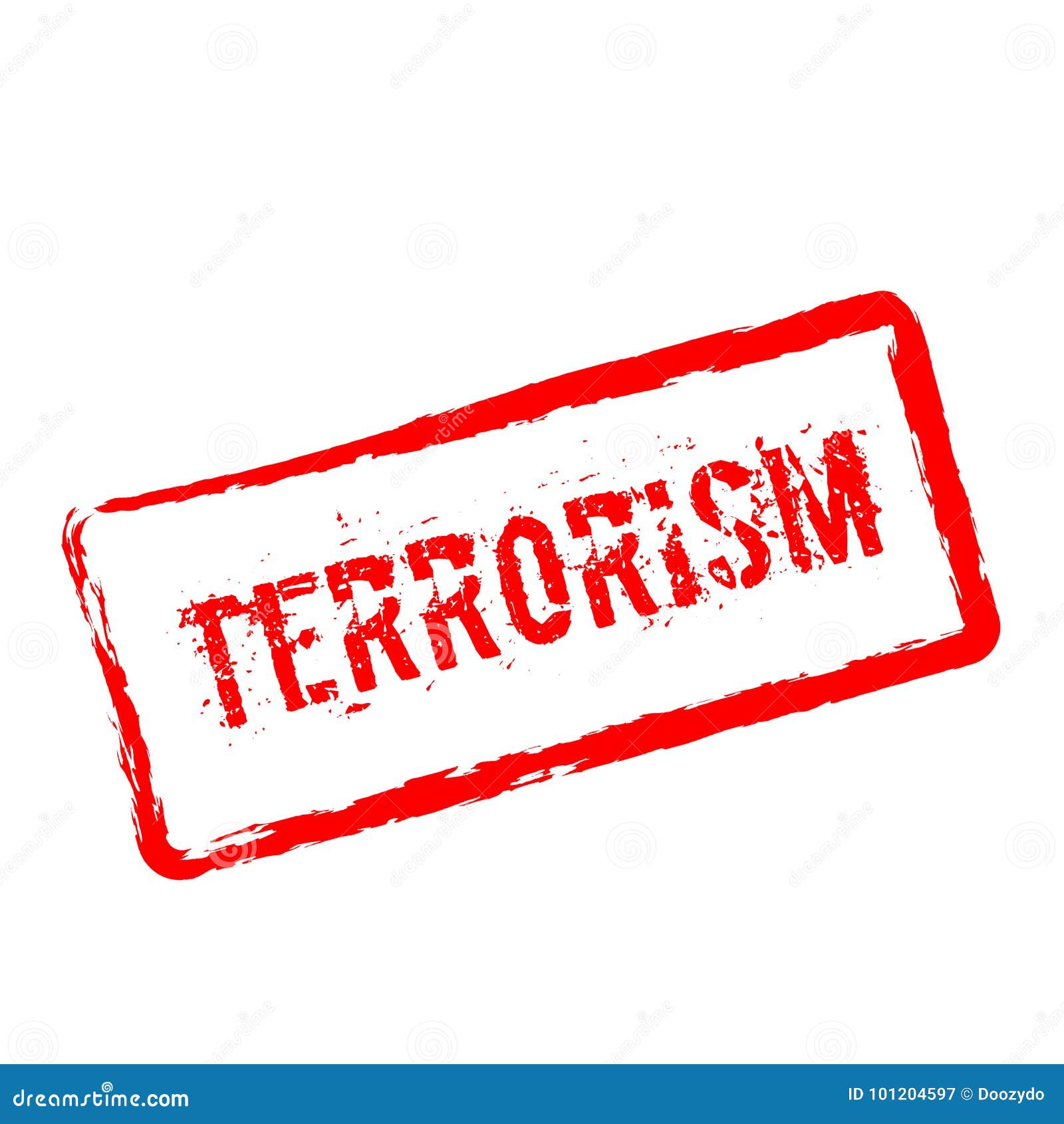 Terrorism Red Rubber Stamp Isolated on White. Stock Vector ...
