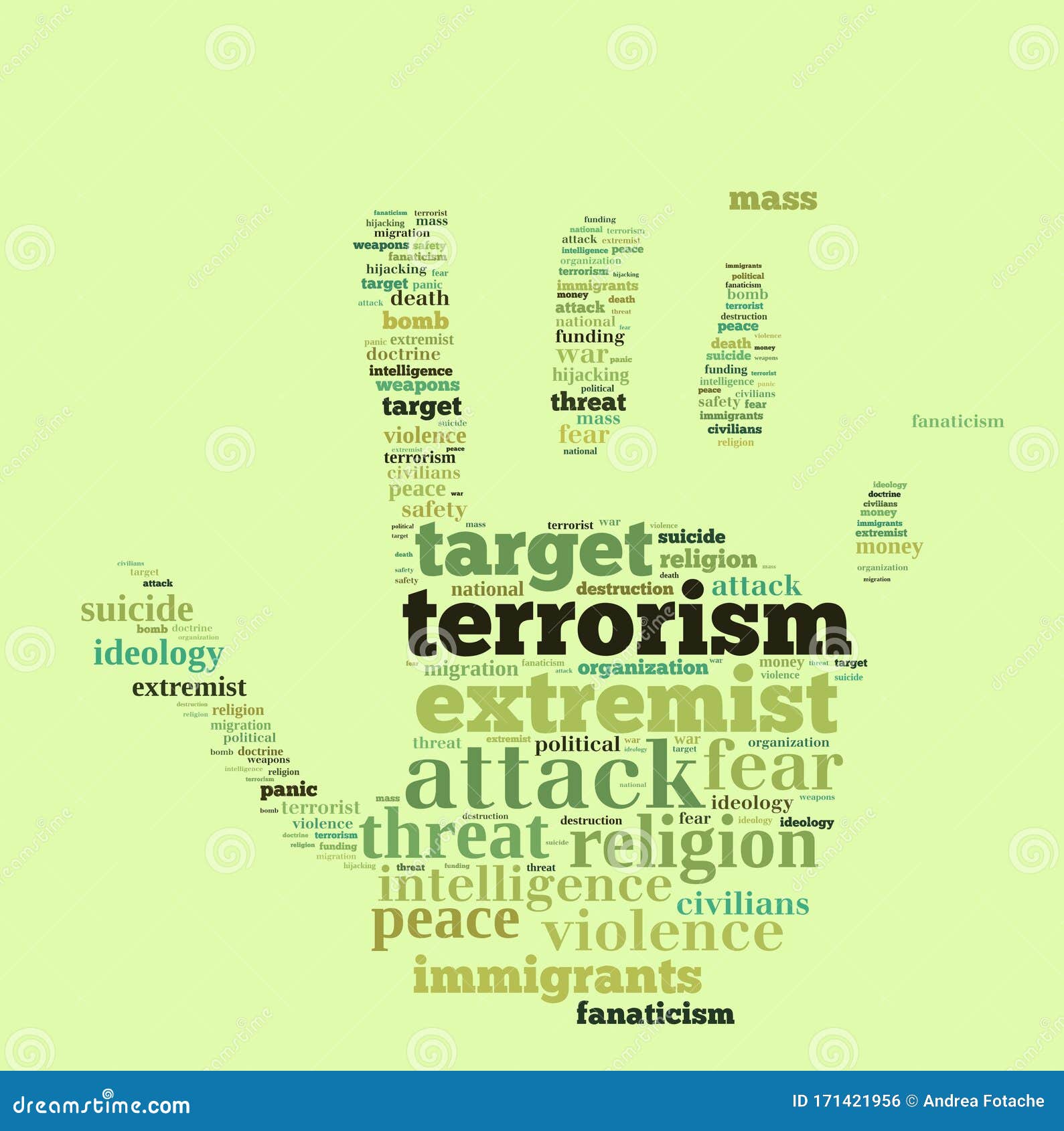 Terrorism Word Concepts Banner. Extremism And Warfare. Presentation ...