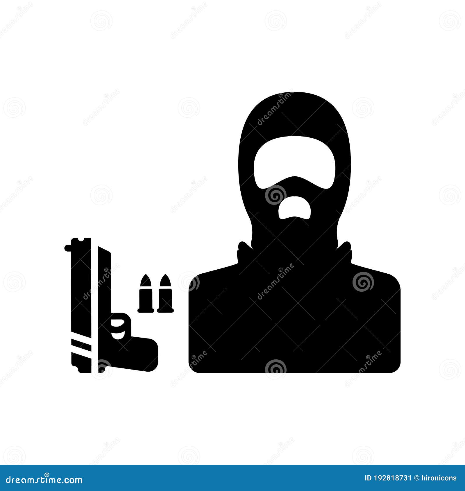 Terrorist Icon Vector Sign And Symbol Isolated On White Background ...
