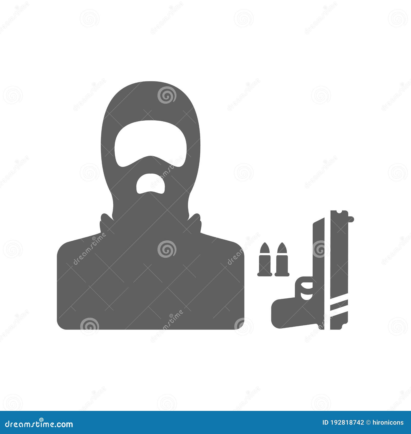 Terrorist Icon Vector Sign And Symbol Isolated On White Background ...