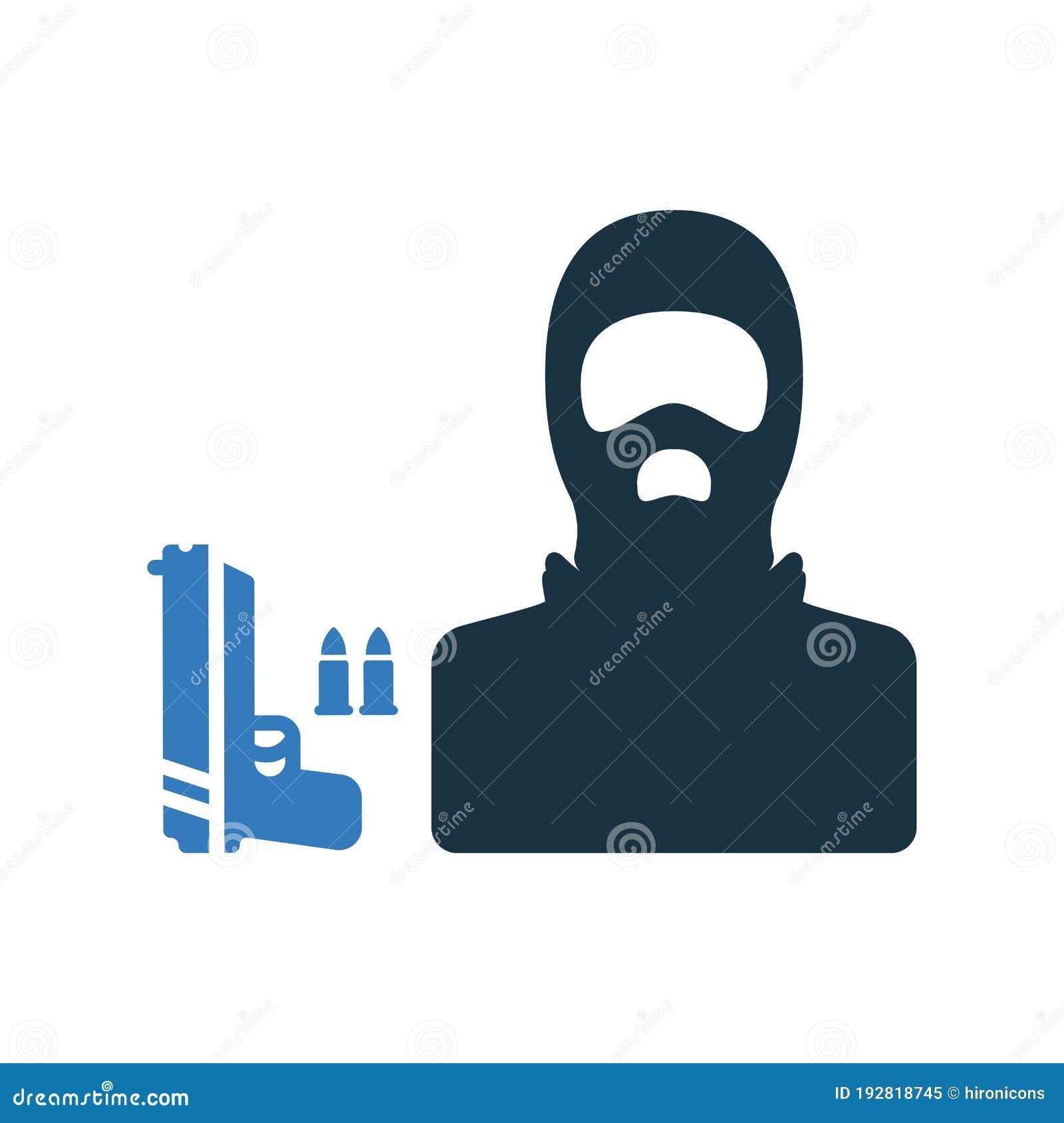Terrorism, Terrorist Icon / Vector Graphics Stock Vector - Illustration ...