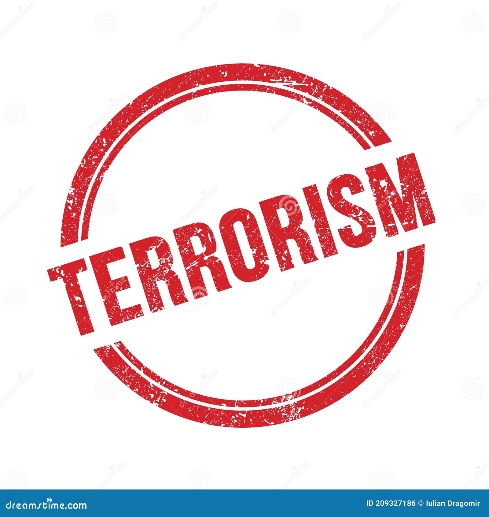TERRORISM Text Written on Red Grungy Round Stamp Stock Illustration ...