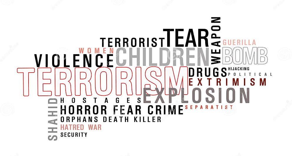 Terrorism word cloud stock illustration. Illustration of extrimism ...