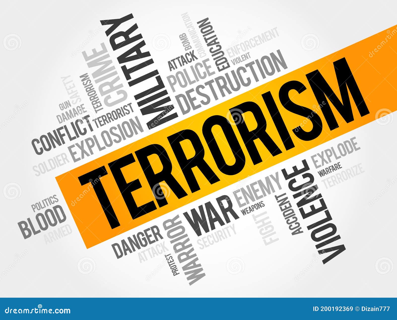 Terrorism word cloud stock illustration. Illustration of concept ...
