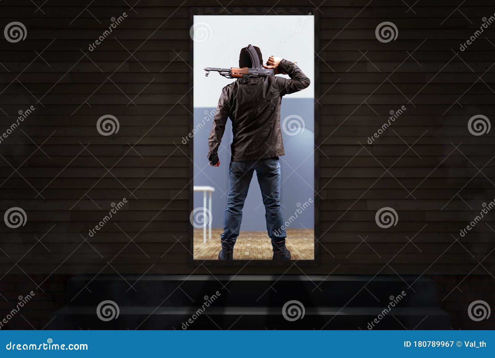 Terrorist attacker stock image. Image of military, assassin - 180789967