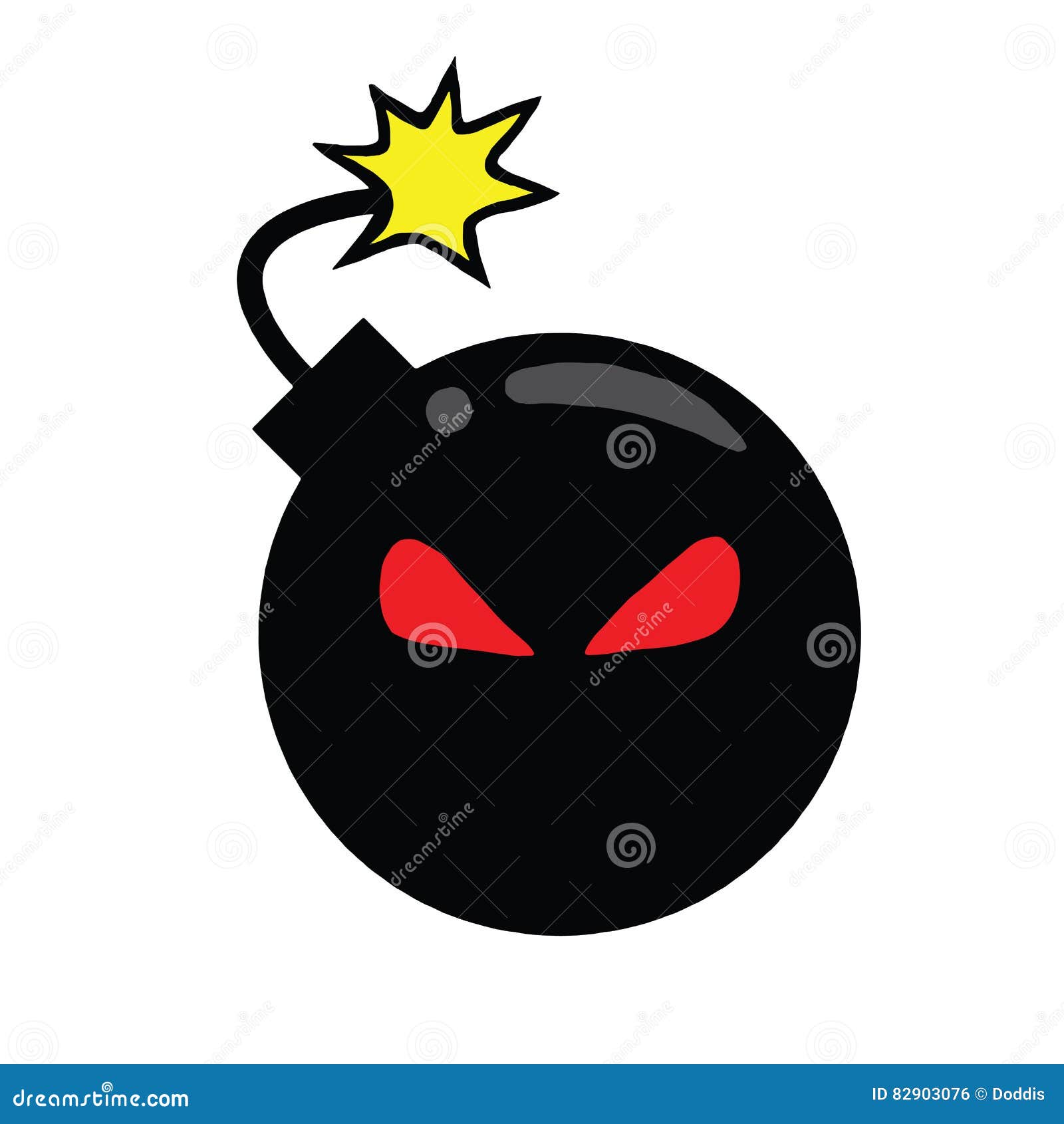 Terrorist Face Bomb Vector stock vector. Illustration of ball - 82903076