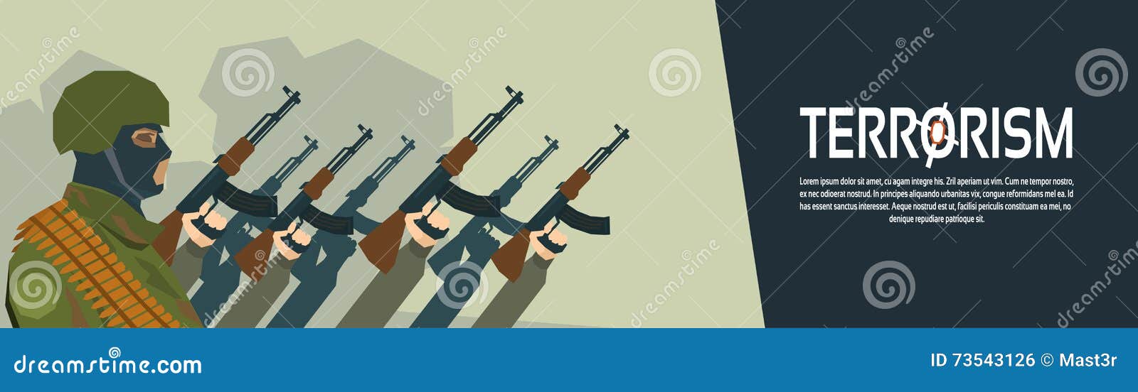 Terrorist Group Hands Holding Guns Terrorism Concept Stock Vector ...