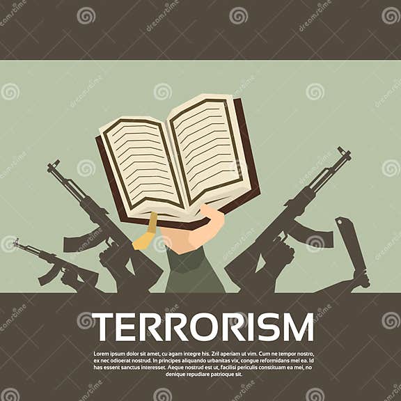 Terrorist Group Hands Holding Guns Terrorism Stock Vector ...