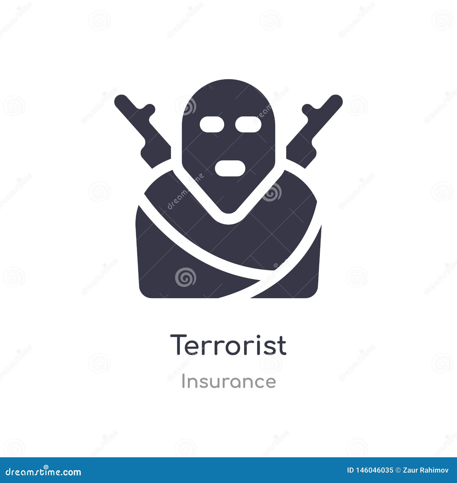 Terrorist Icon. Isolated Terrorist Icon Vector Illustration from ...