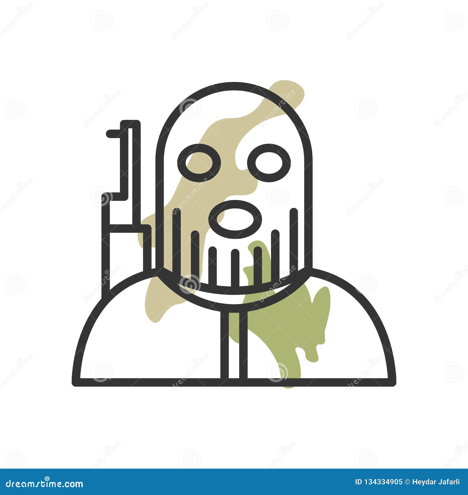 Terrorist Icon Vector Sign and Symbol Isolated on White Background ...