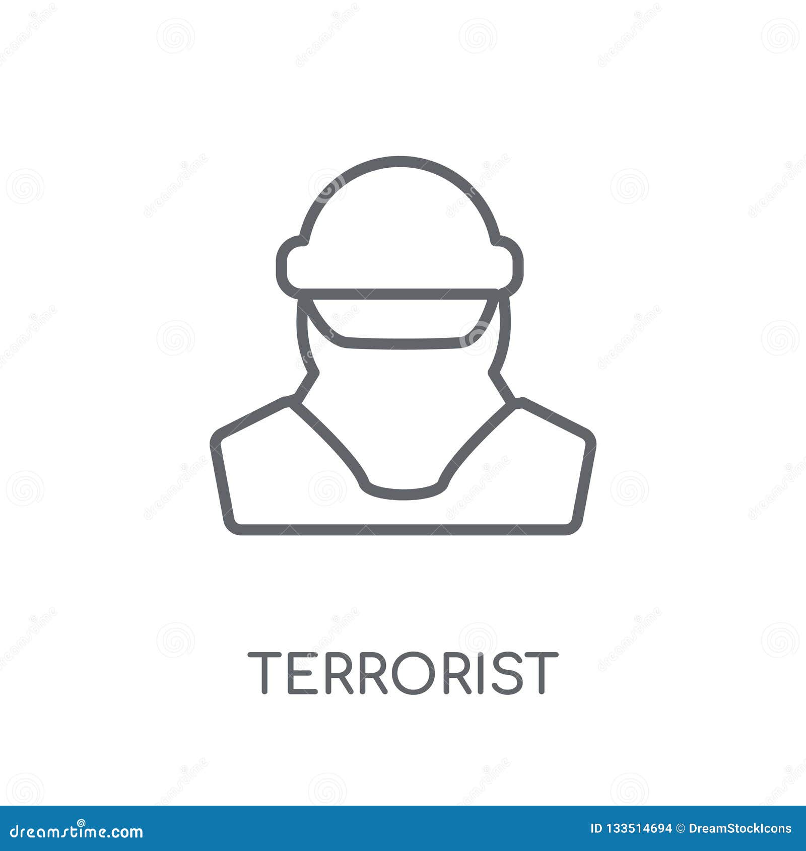 Terrorist Linear Icon. Modern Outline Terrorist Logo Concept on Stock ...