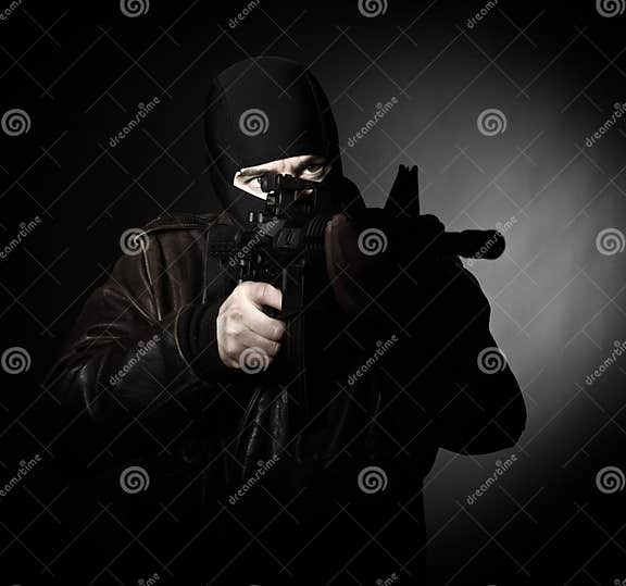 Terrorist portrait stock image. Image of crime, male - 24151869