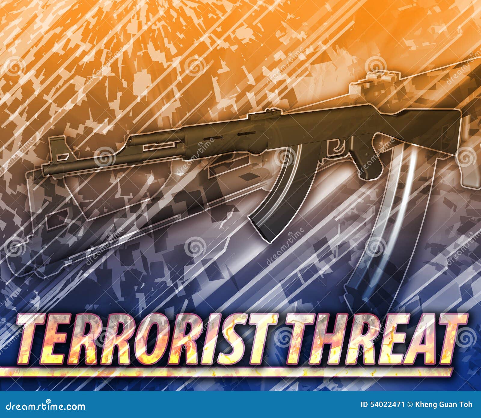 Terrorist Threat Abstract Concept Digital Illustration Stock ...
