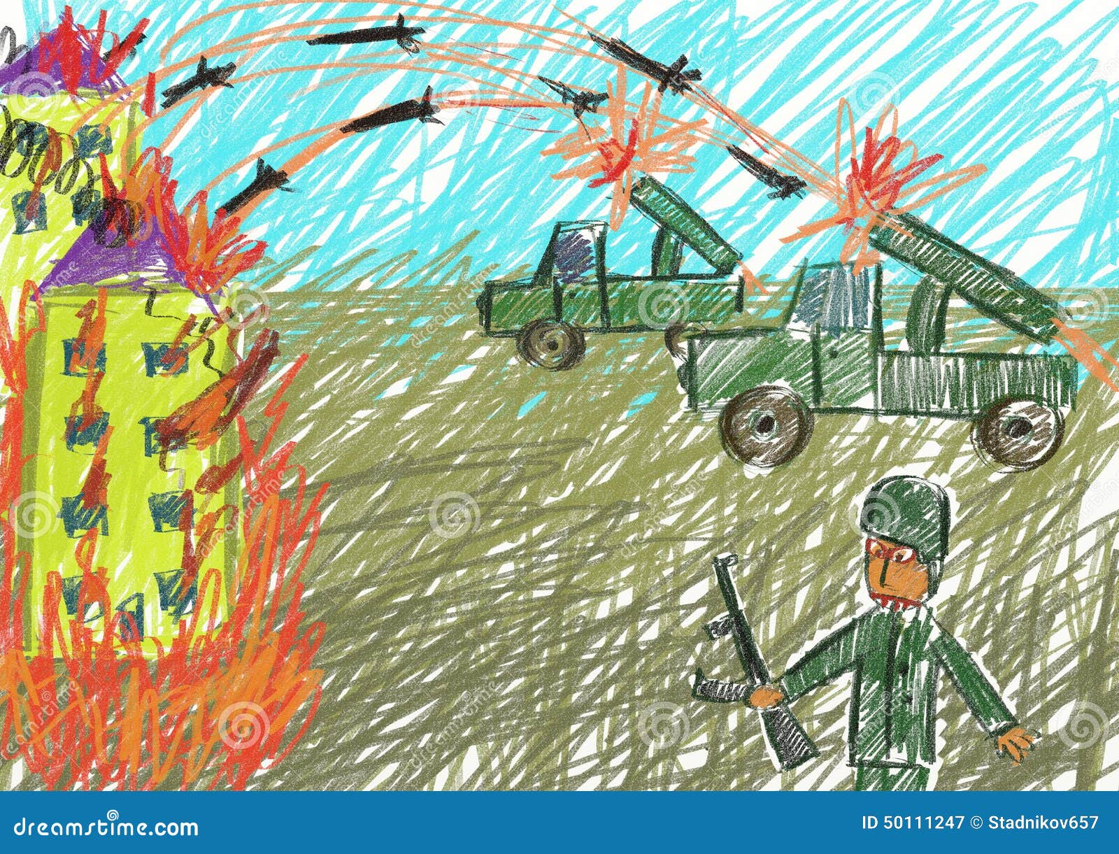 Terrorists fired home stock illustration. Illustration of smerch - 50111247