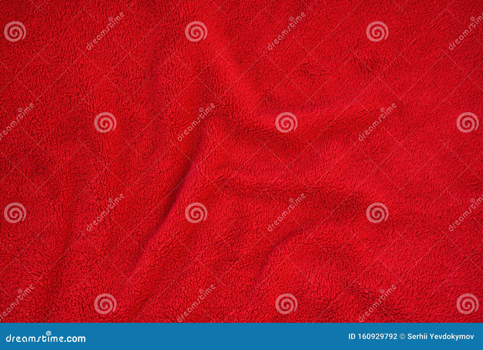 Terry Pleated Fabric Texture. Red Color Stock Photo - Image of linen ...