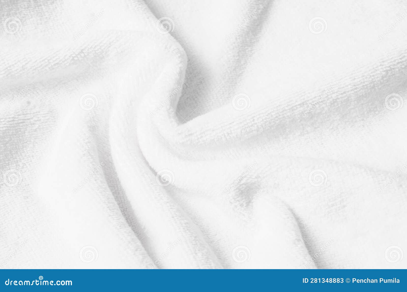 The Terry Towel Texture, Top View of a White Bath Towel Stock Image ...
