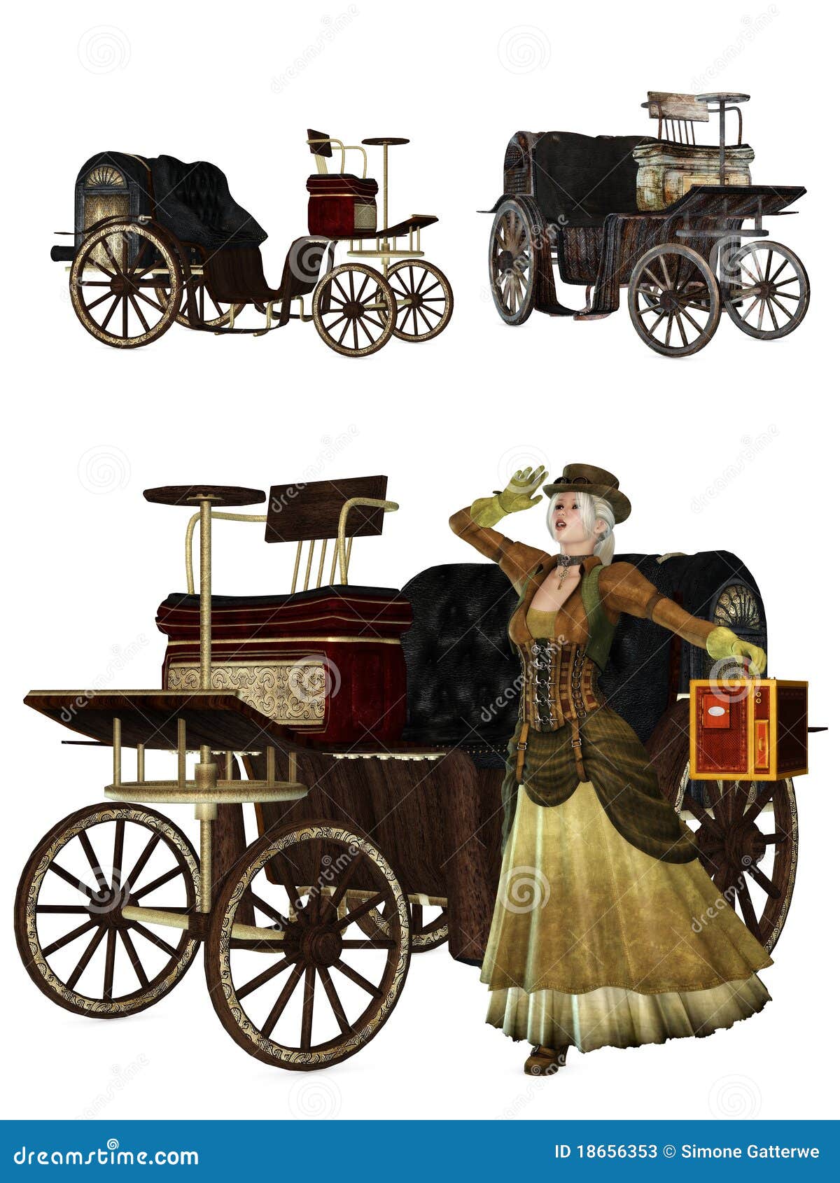 Terug naar het Verleden stock illustratie. Illustration of hoed - 18656353