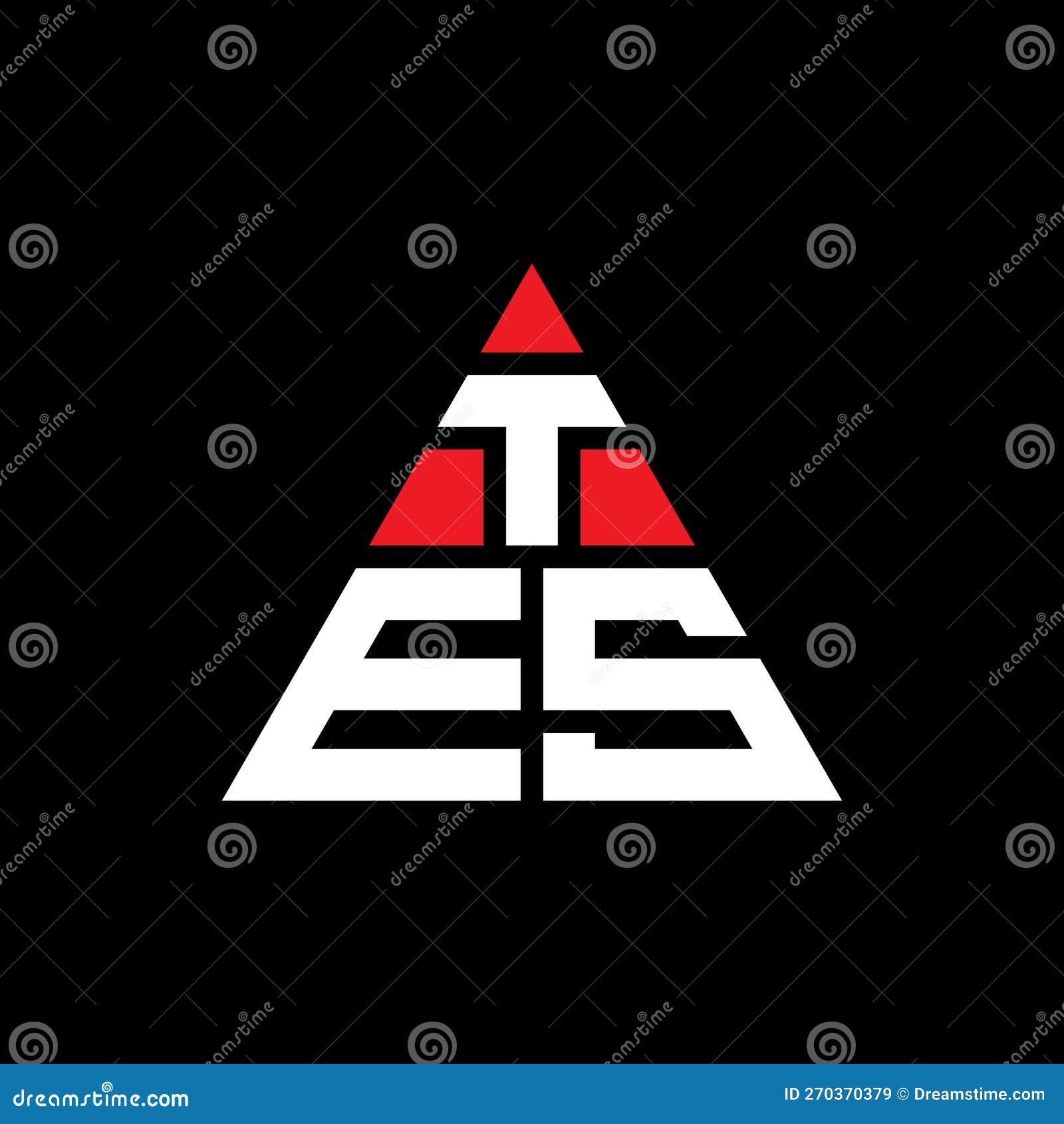 TES Triangle Letter Logo Design With Triangle Shape. TES Triangle Logo ...