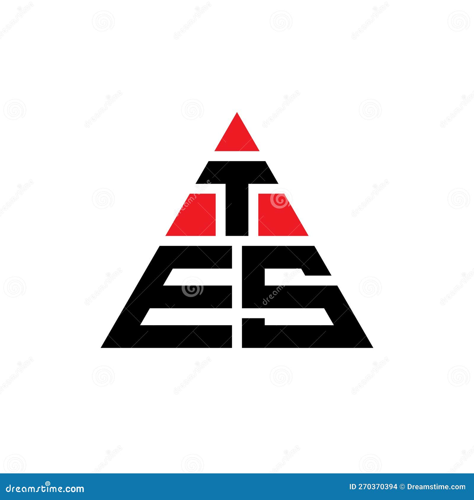 TES Triangle Letter Logo Design with Triangle Shape. TES Triangle Logo ...