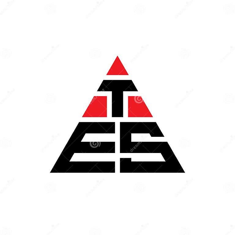 TES Triangle Letter Logo Design with Triangle Shape. TES Triangle Logo ...