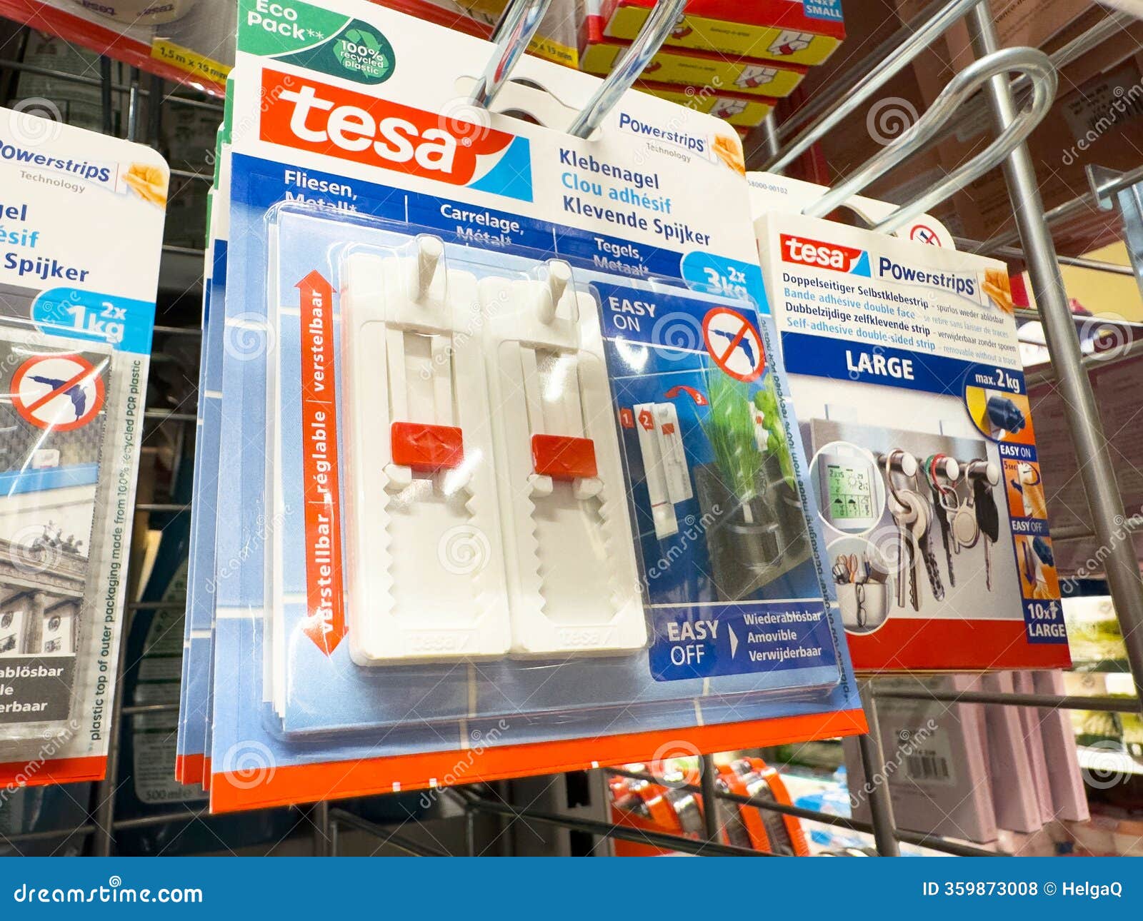 Tesa Adhesive Hooks Display in Hardware Store Aisle Editorial Stock ...
