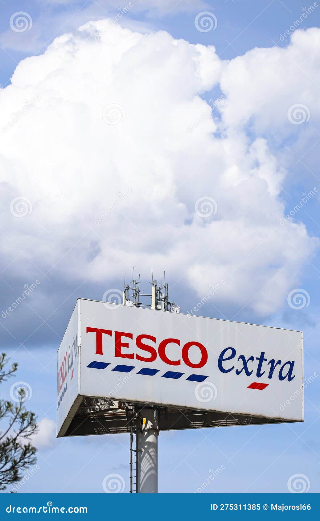 Tesco Extra Supermarket Logo Advertising Sign Editorial Photo