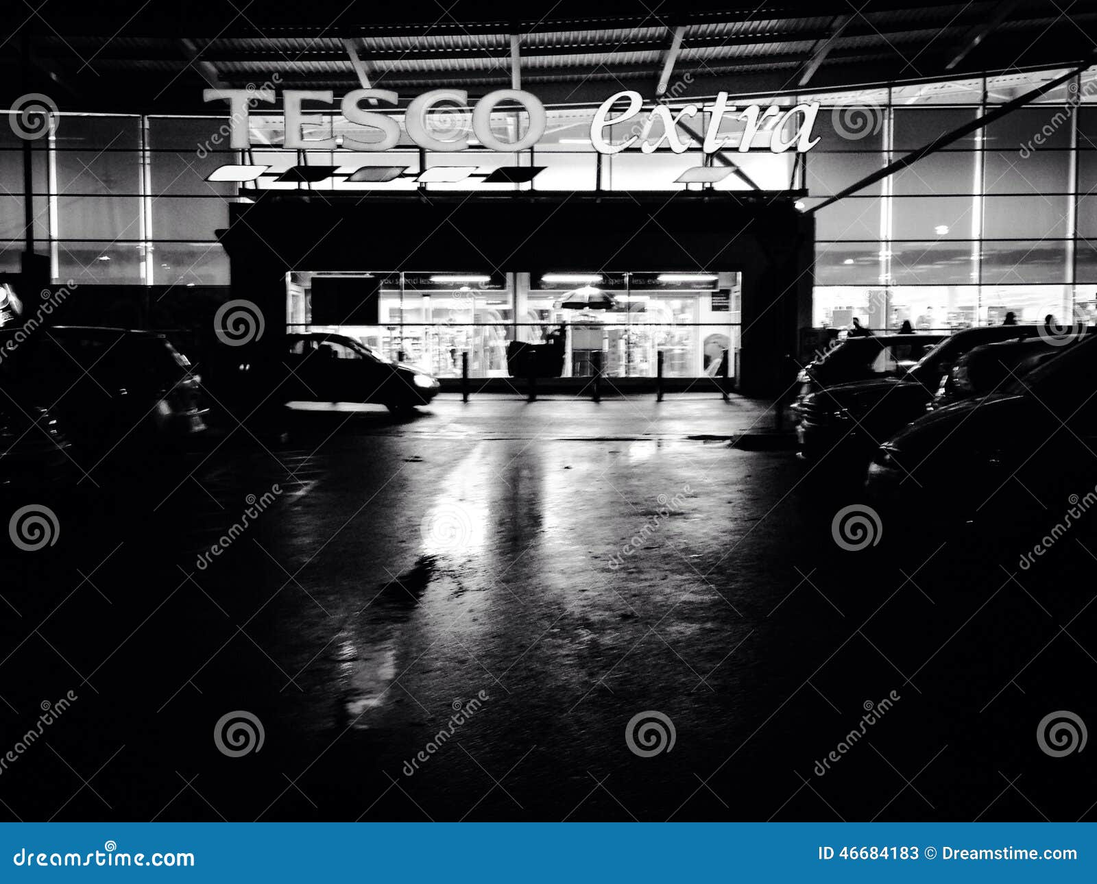 Tesco Extra Supermarket Logo Advertising Sign Editorial Image