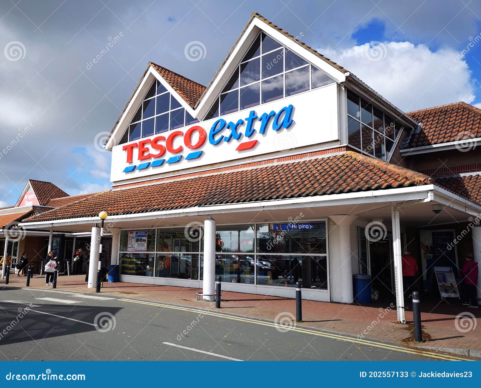 Tesco Extra Supermarket Logo Advertising Sign Editorial Photo