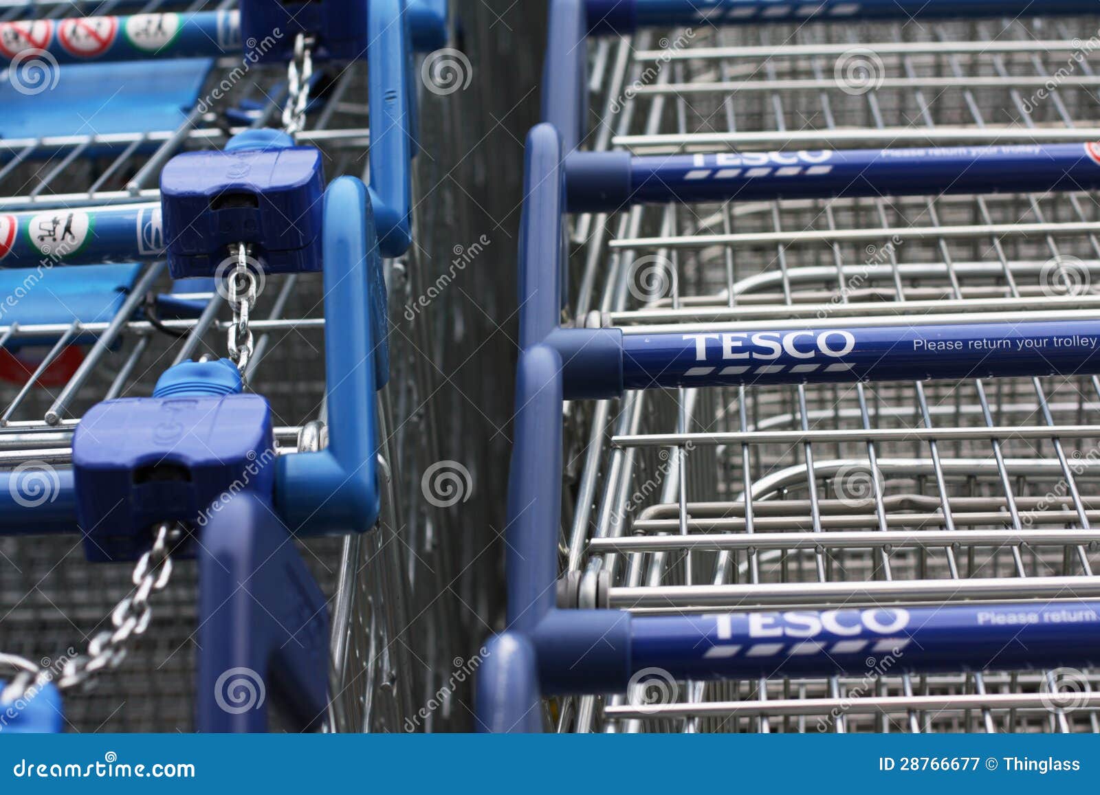 Tesco Shopping Carts editorial photography. Image of cart - 28766677