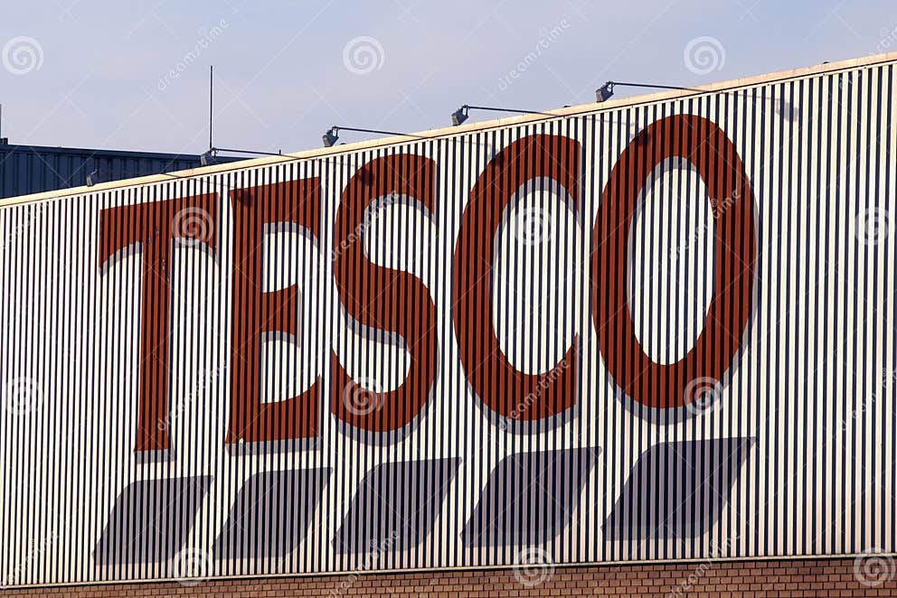 Tesco sign editorial stock photo. Image of buyer, corporation - 18206598