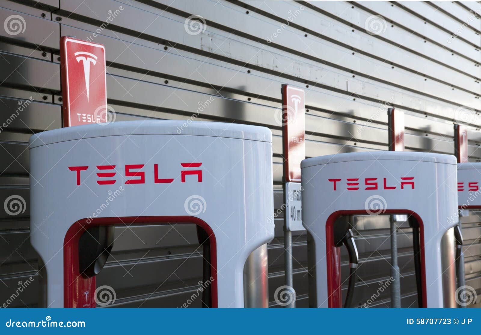 Tesla editorial stock photo. Image of station, automobile - 58707723