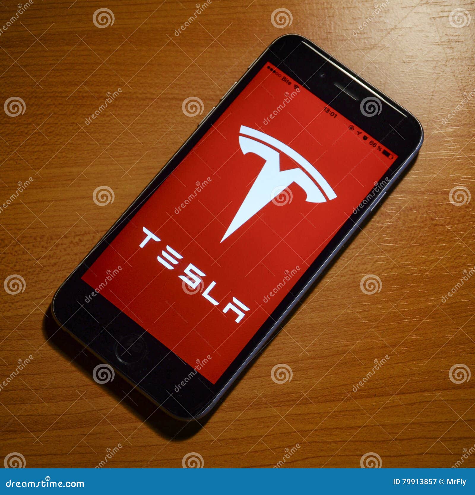 Tesla app editorial photography. Image of phone, original - 79913857