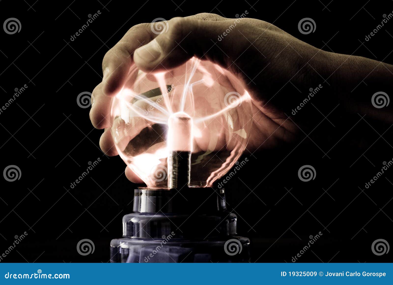Tesla Ball stock image. Image of hand, flash, charge - 19325009