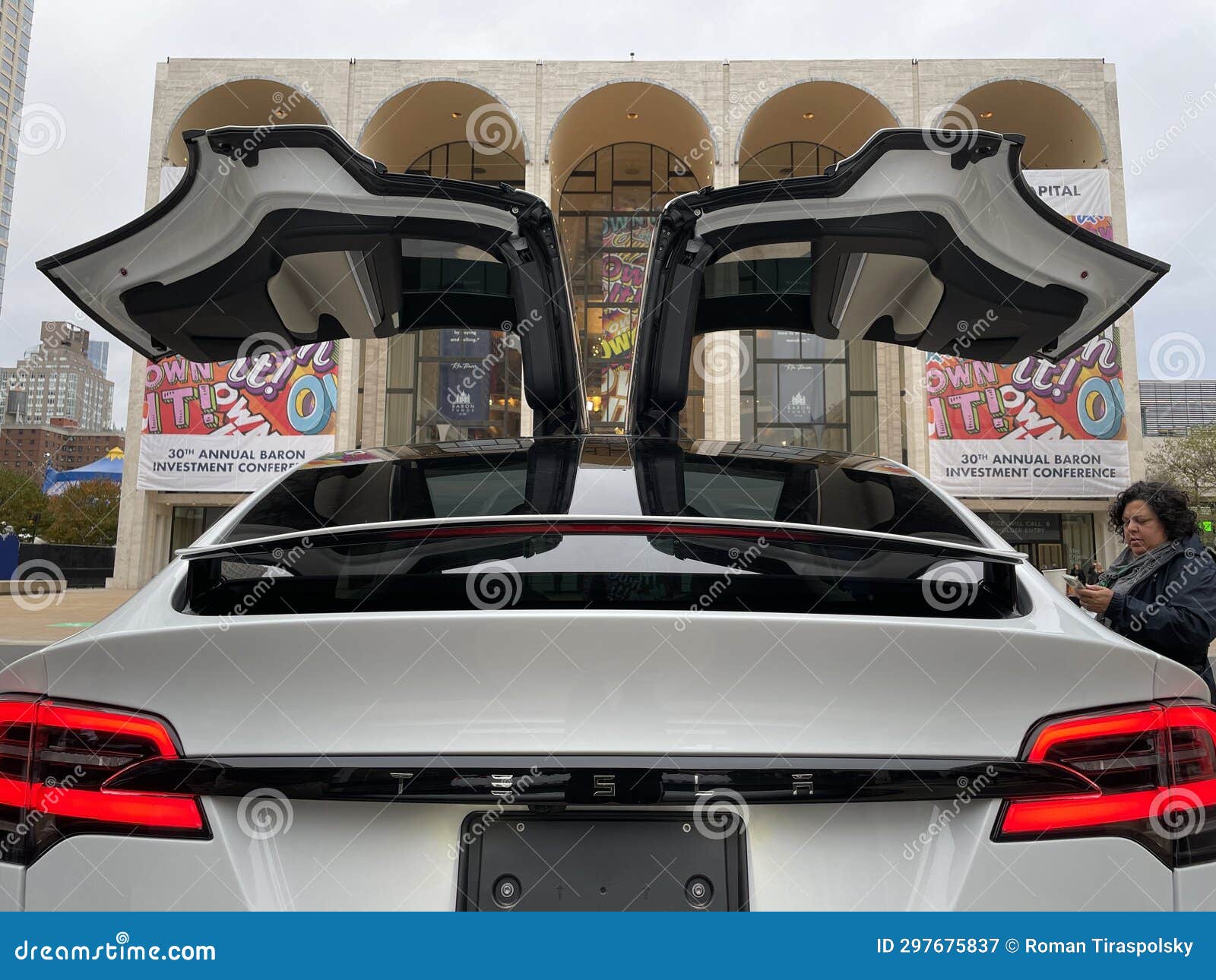 Tesla Car with Its Doors Fully Open Editorial Photography - Image of ...