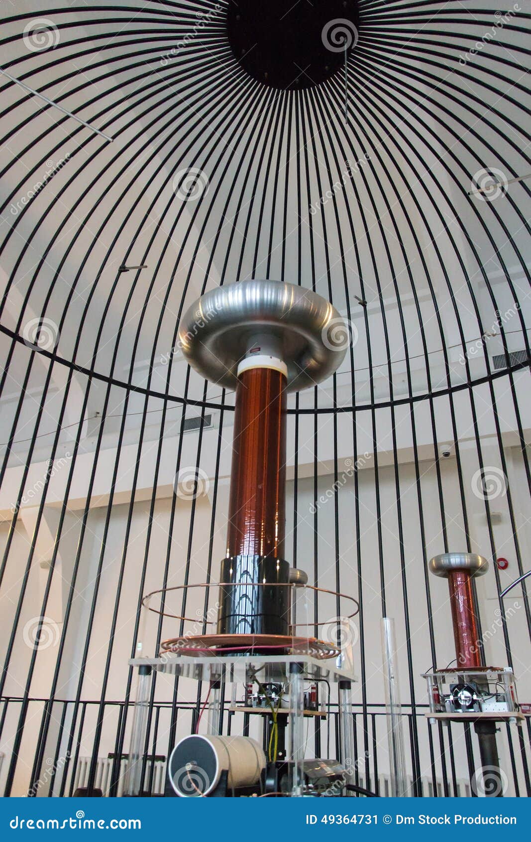 Tesla coil. stock image. Image of light, capacitor, charge - 49364731