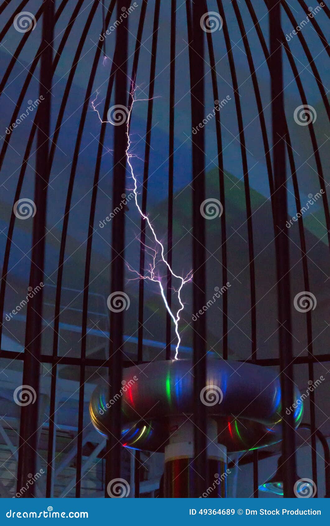 The Tesla Coil Lightning Shows, An Electrical Resonant Transform Stock ...