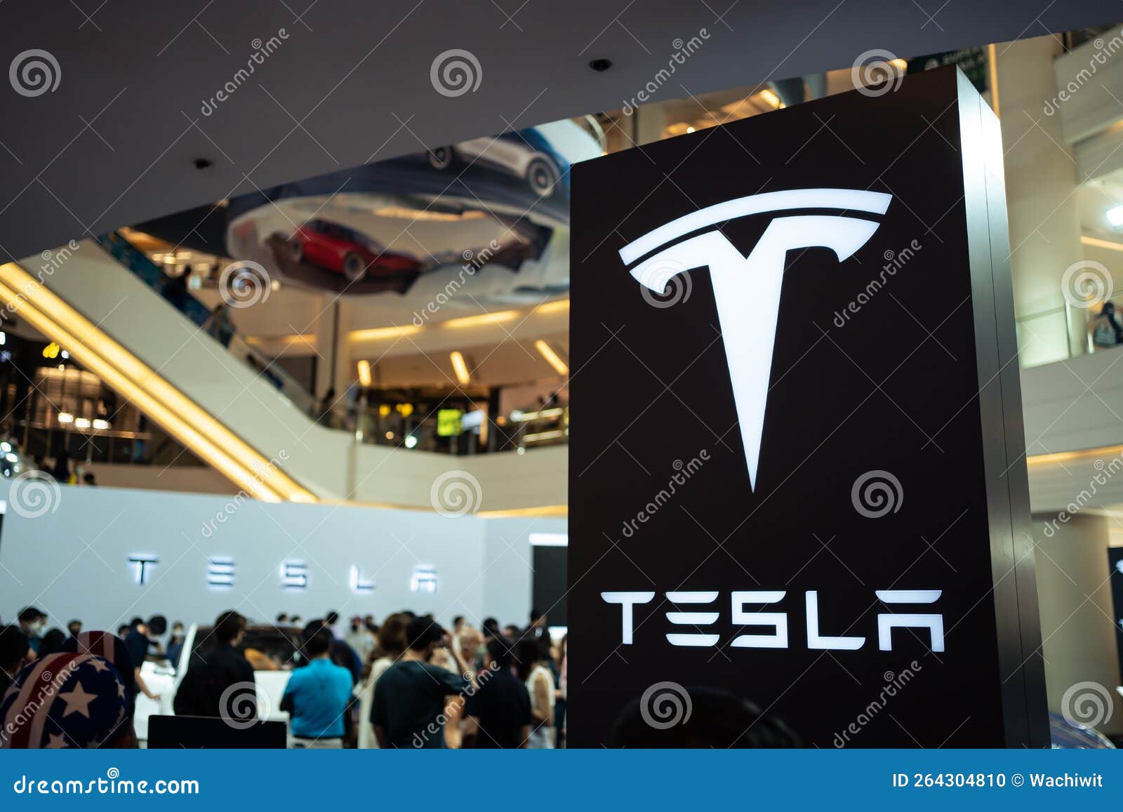 Tesla Logo in Launch Event in Thailand. Editorial Image - Image of auto ...