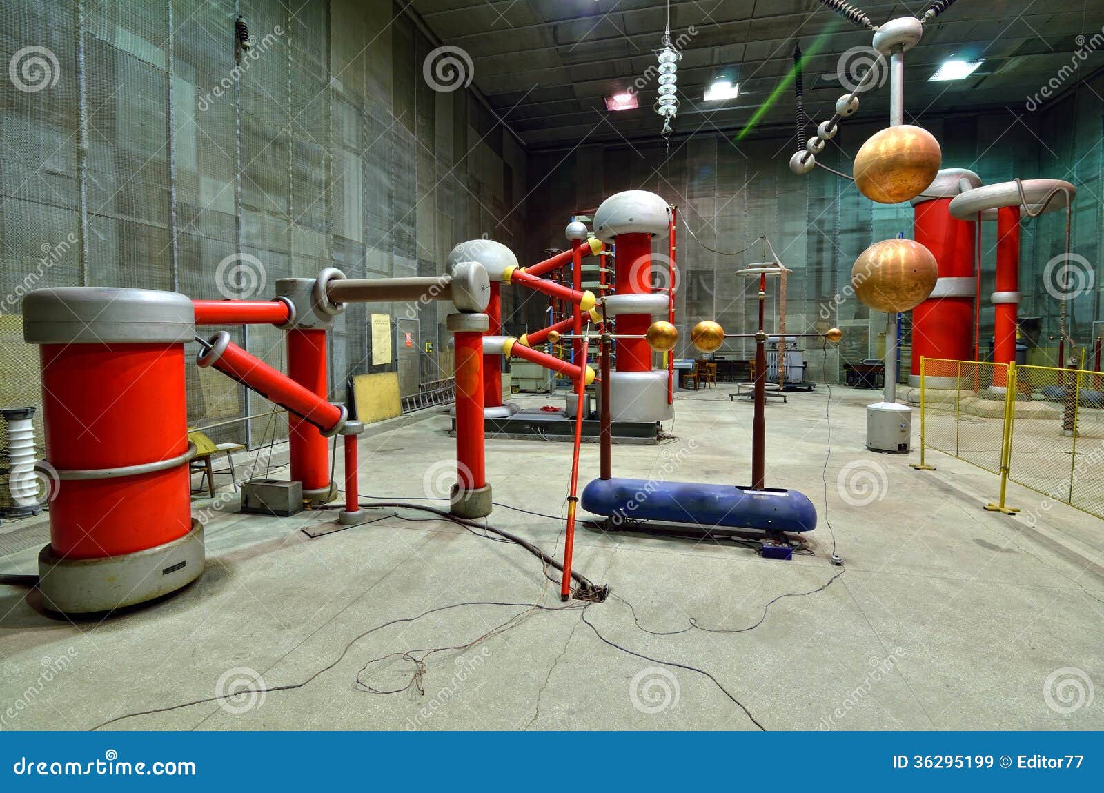 Tesla research lab stock image. Image of discharge, experiments - 36295199