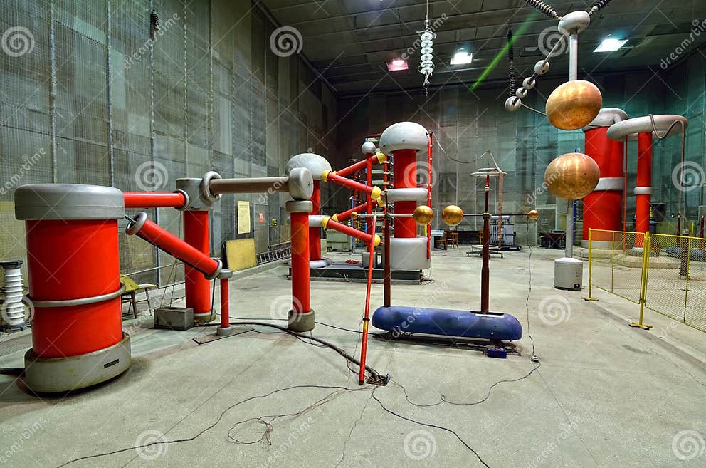 Tesla research lab stock image. Image of discharge, experiments - 36295199